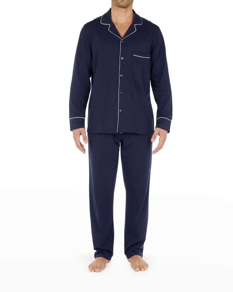 HOM Men's Samena Piped Pajama Set | Neiman Marcus