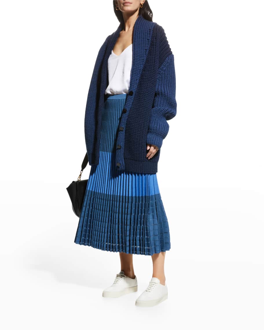 PARTOW Bicolor Cashmere Sweater Coat | Neiman Marcus
