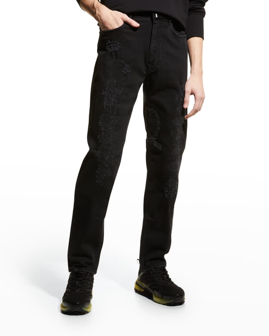 Givenchy Men's Slim-Fit Distressed Jeans | Neiman Marcus