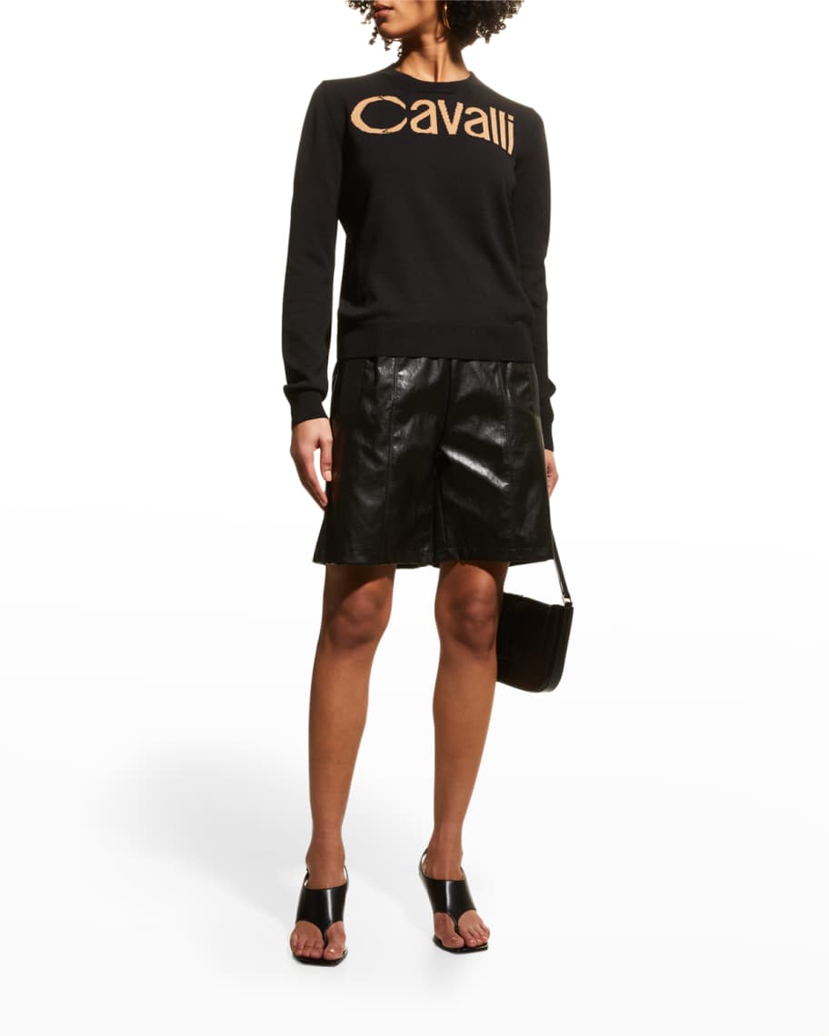 Cavalli Logo Wool Sweater | Neiman Marcus
