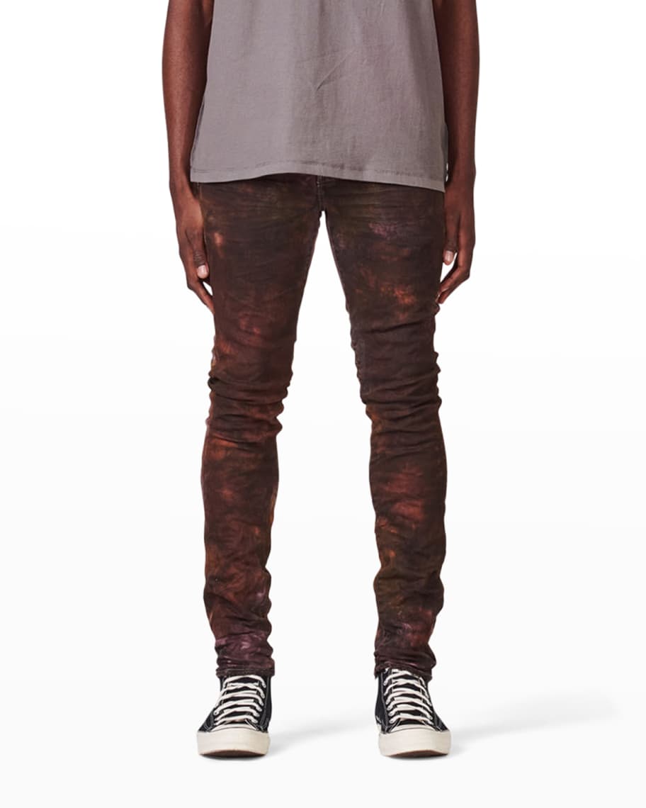 PURPLE Men's Rusted Multicolor Skinny Jeans | Neiman Marcus
