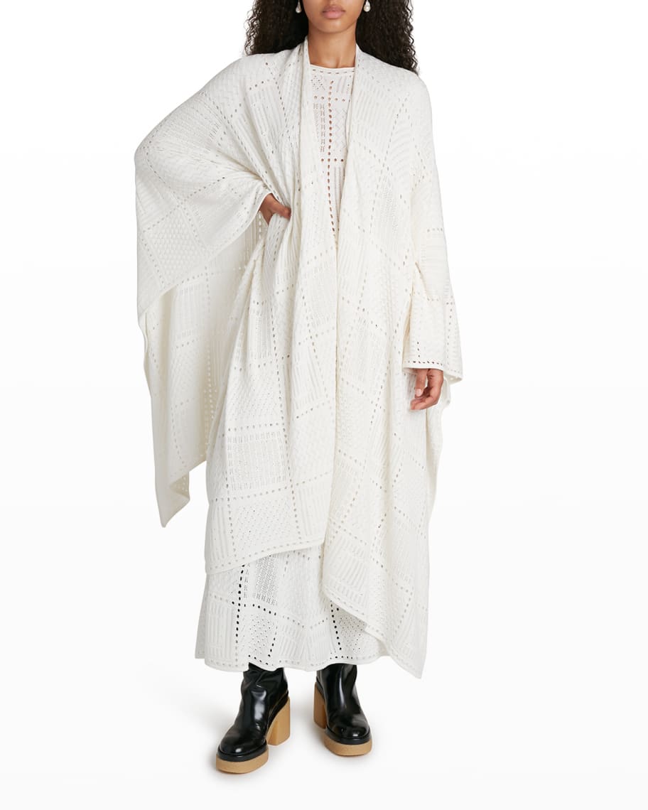Chloe Long Sheer Wool-Cashmere Shawl | Neiman Marcus