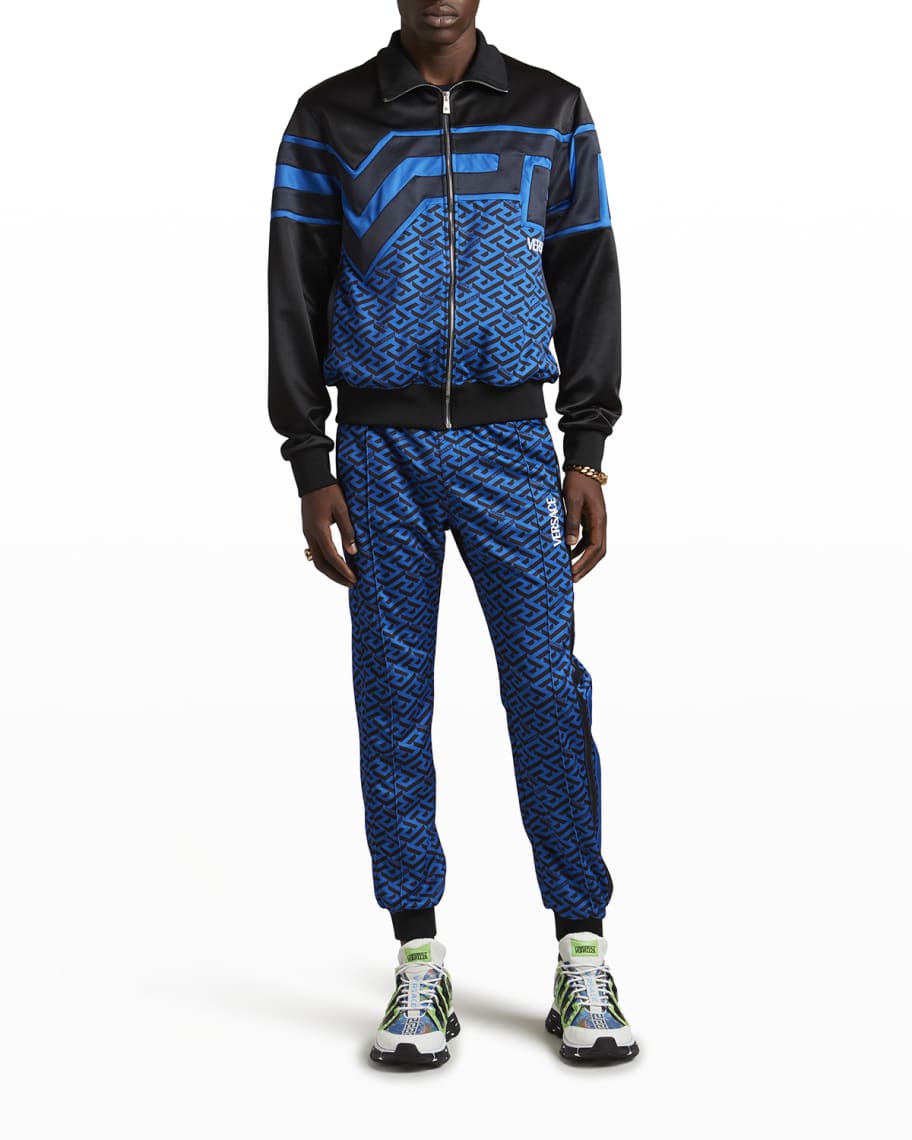 Versace Men's Greca Monogram Track Jacket | Neiman Marcus