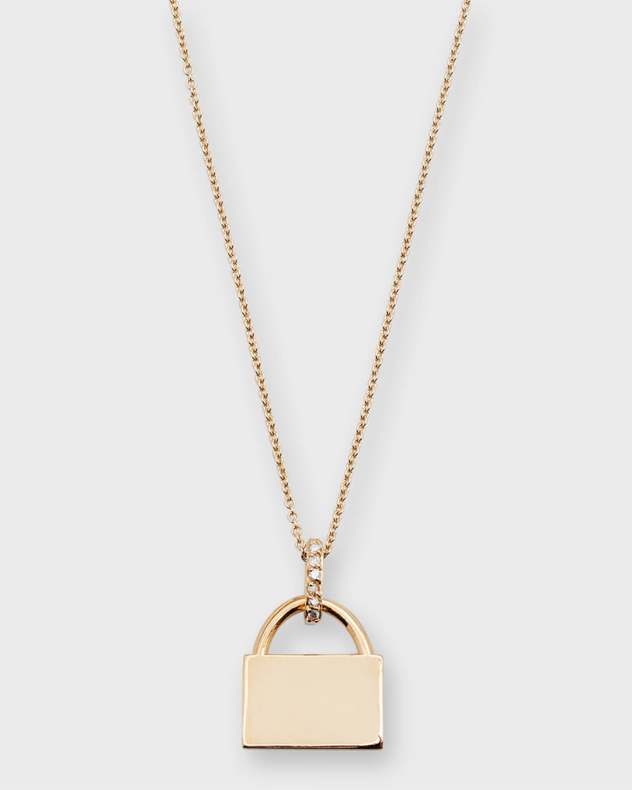 STONE AND STRAND Love Lock Diamond Pendant Necklace | Neiman Marcus