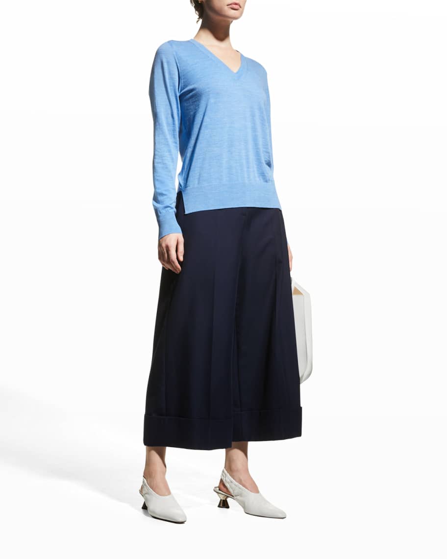 PARTOW Franca Heathered Wool Sweater | Neiman Marcus