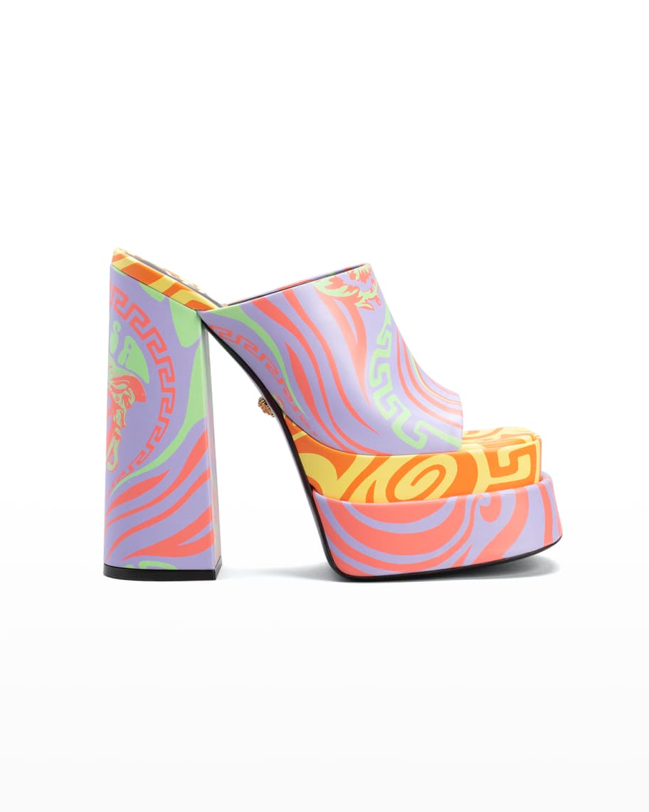 Versace Medusa Music Platform Mules | Neiman Marcus