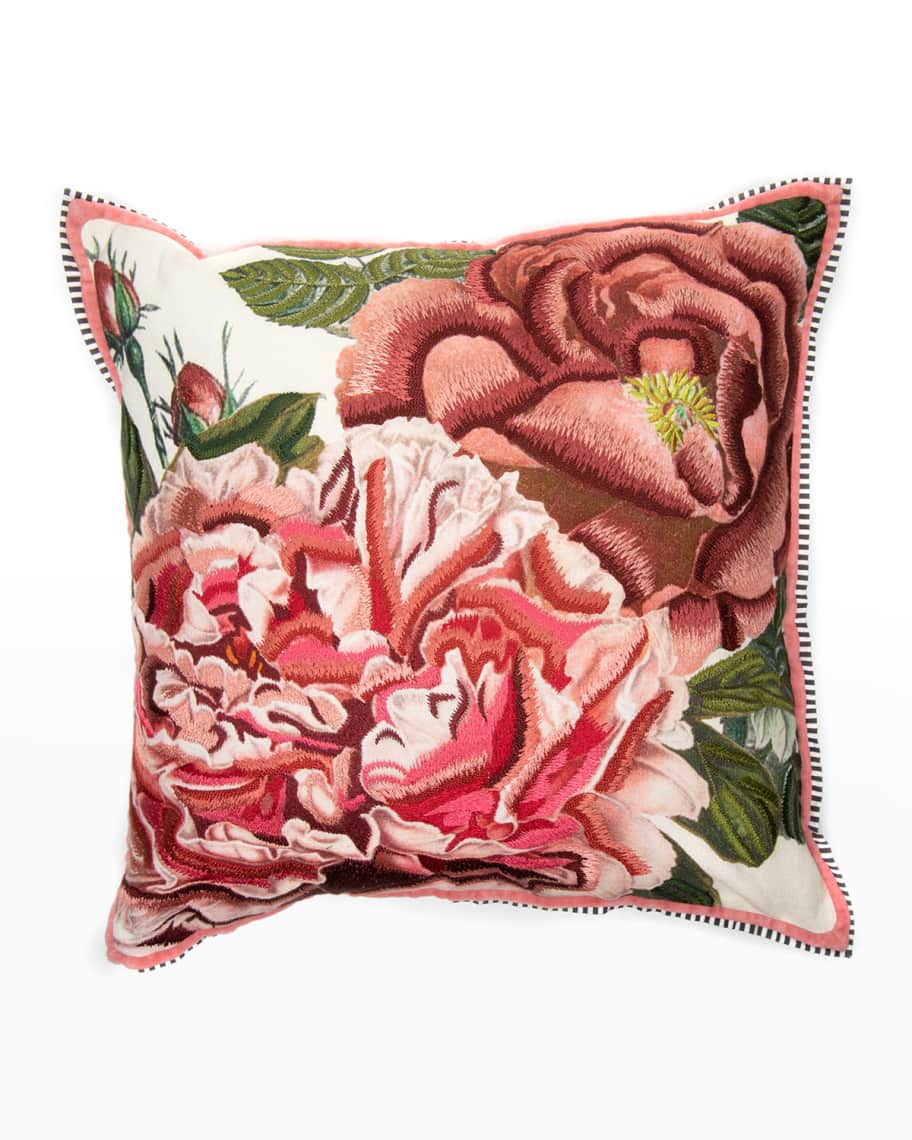 MacKenzie-Childs Really Rosy Pillow | Neiman Marcus