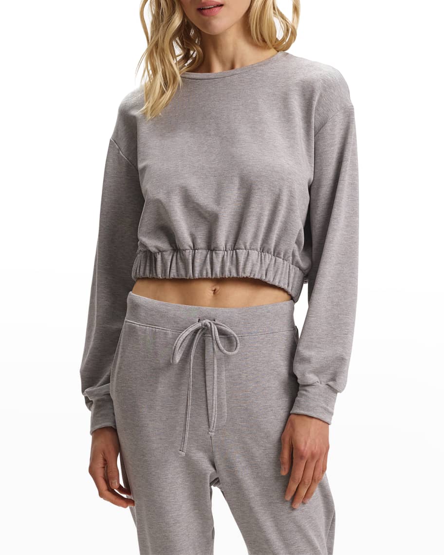 Commando Modern Cropped Lounge Sweatshirt | Neiman Marcus