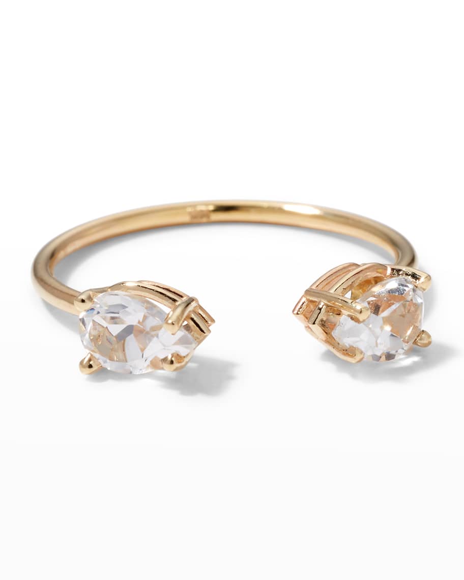 POPPY FINCH Open White Topaz Ring, Size 6 and 7 | Neiman Marcus