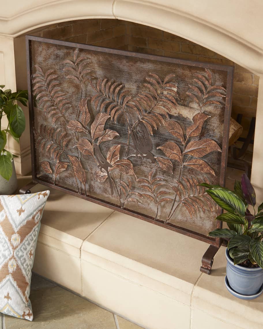 Bird Accent Fire Screen | Neiman Marcus