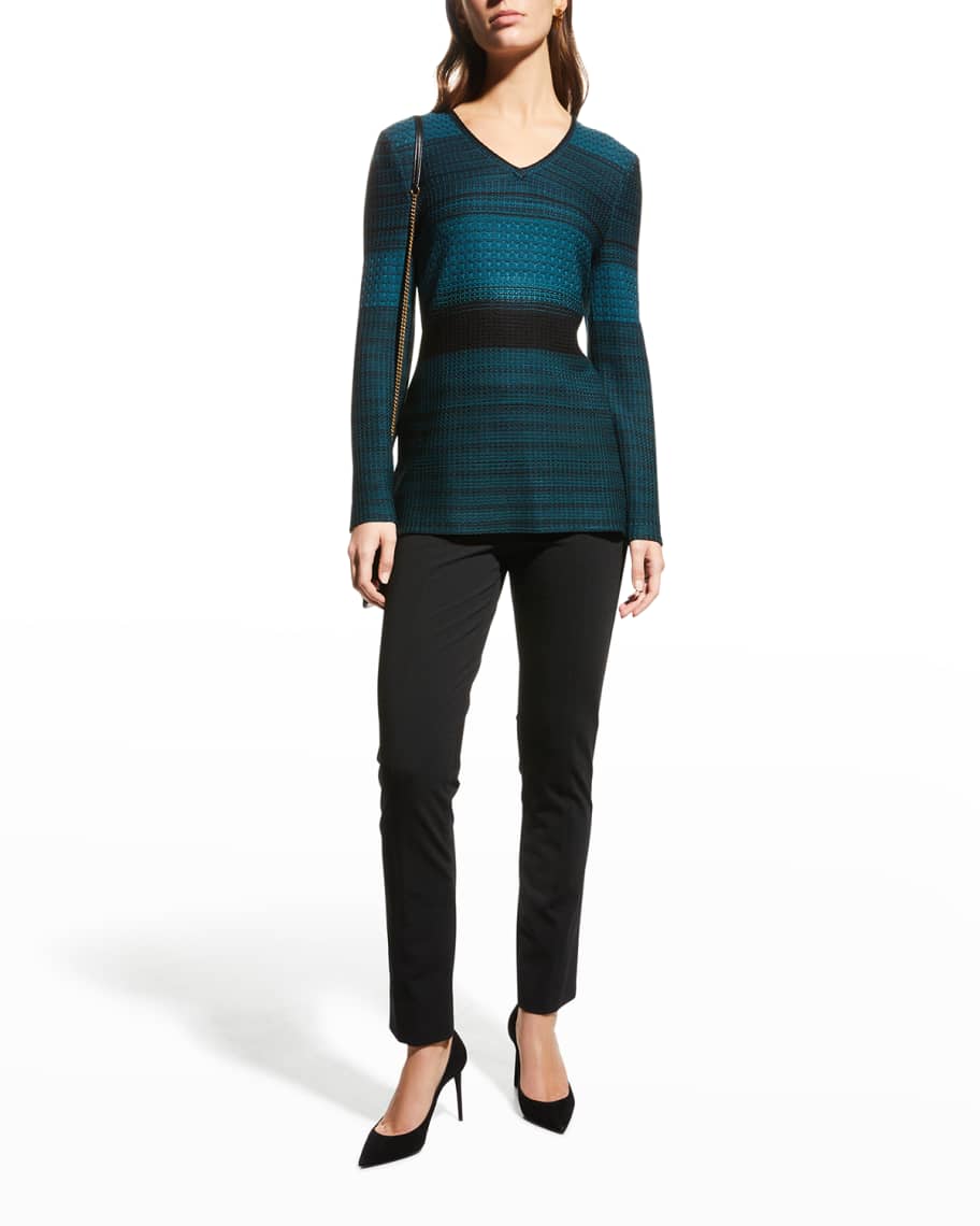 Misook Multi-Texture Tonal Knit Tunic | Neiman Marcus