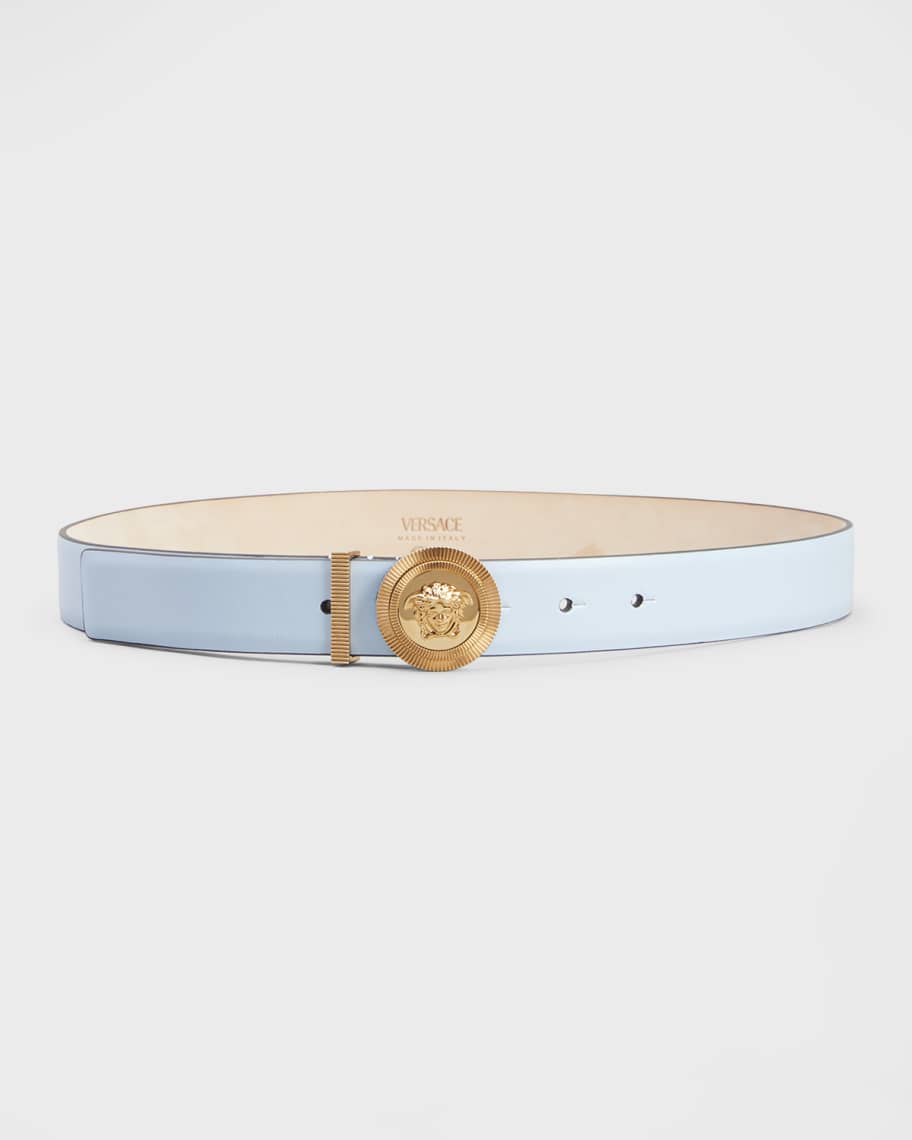 Versace Medusa Coin Leather Belt | Neiman Marcus