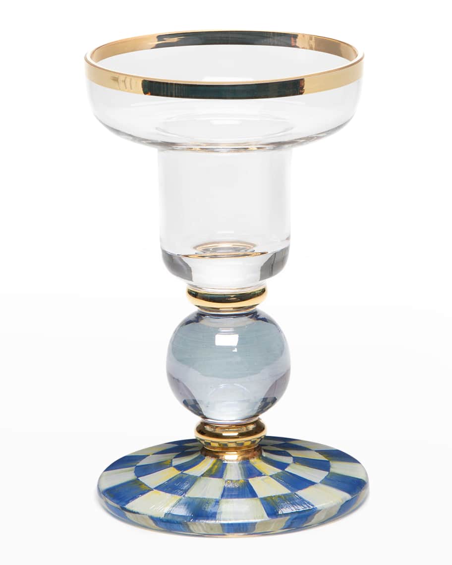MacKenzie-Childs Royal Check Sphere Candlestick - Small | Neiman Marcus