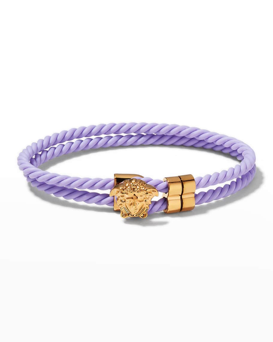 Versace Medusa Rubber Rope Bracelet | Neiman Marcus