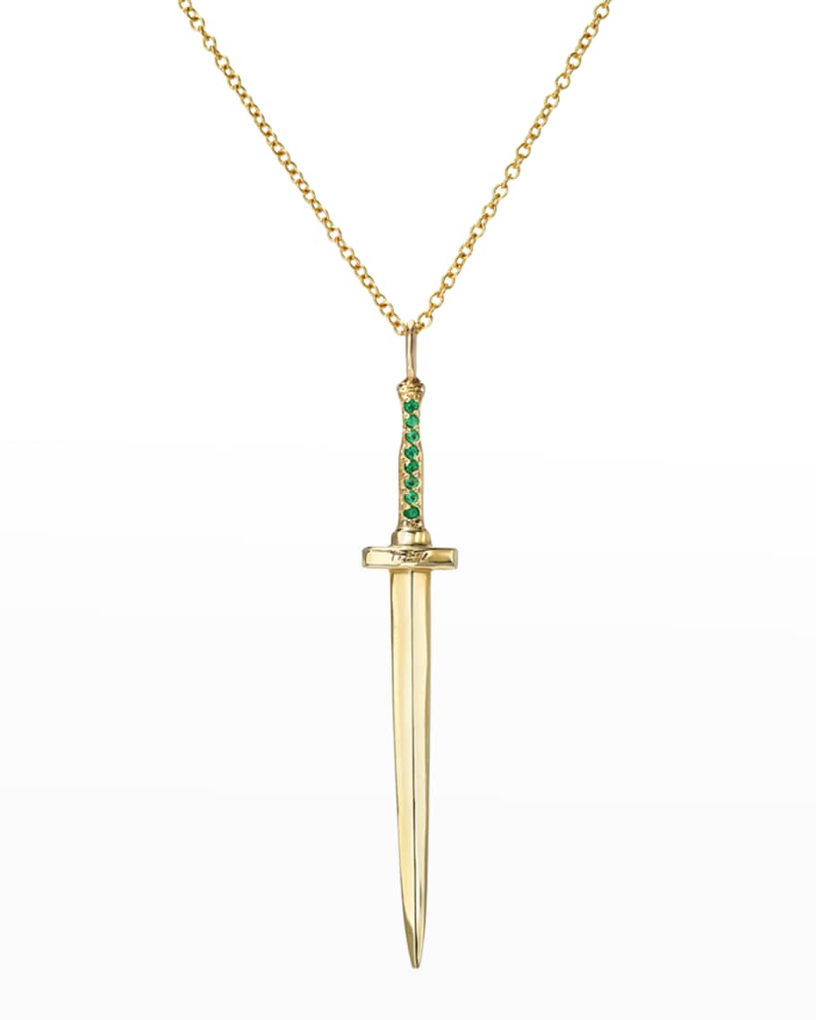 DRU. Large Emerald Dagger Enhancer | Neiman Marcus