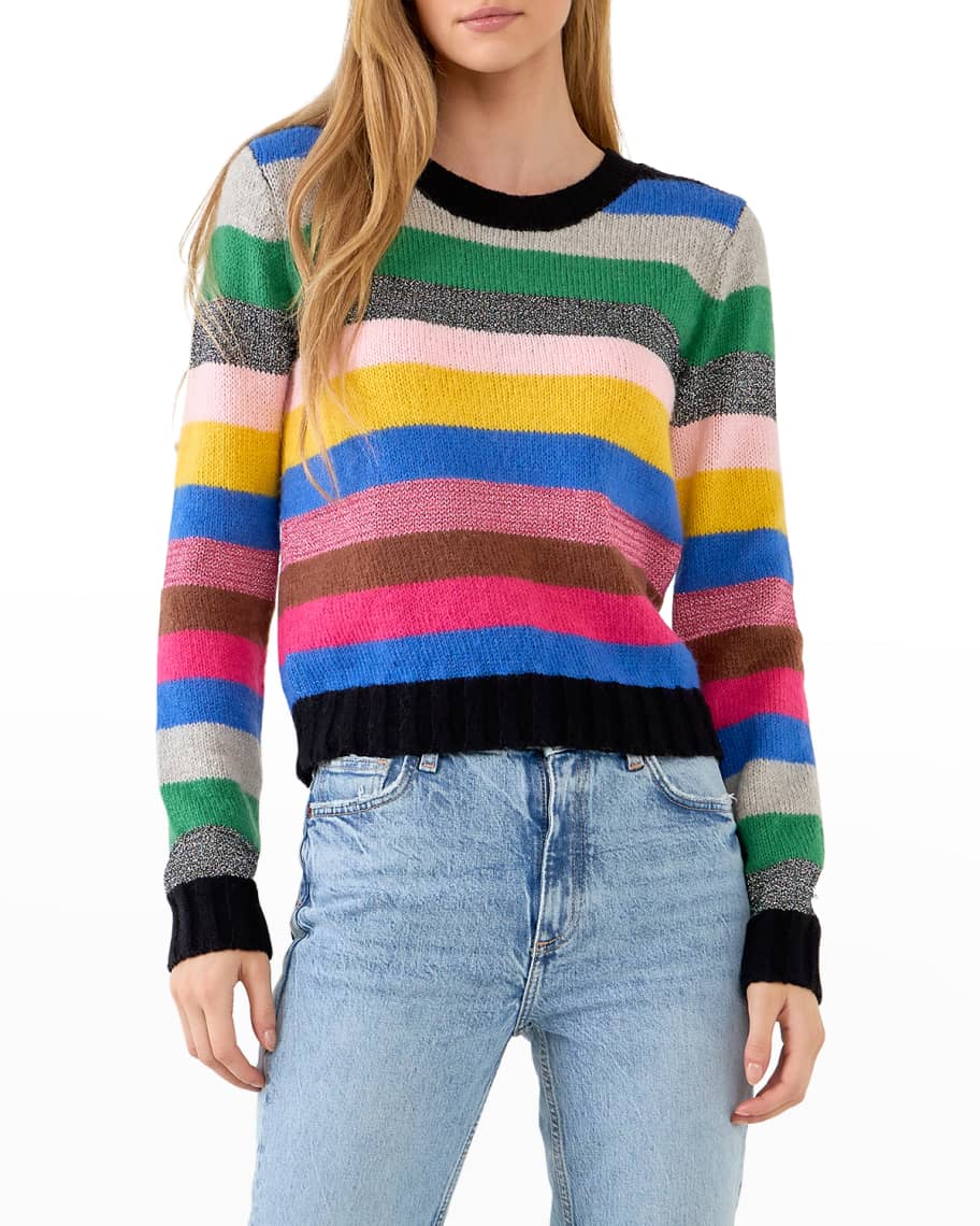 English Factory Multi-Stripe Knit Sweater | Neiman Marcus