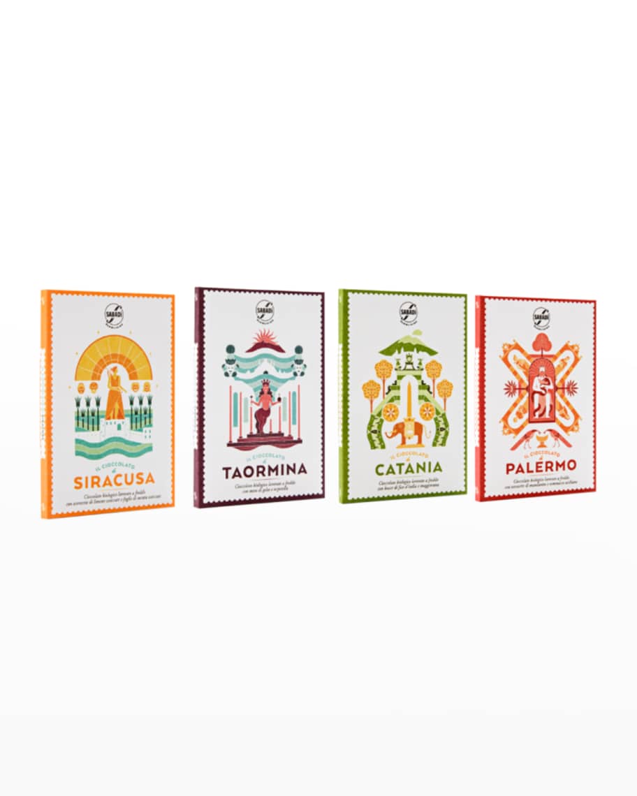 Sabadi Cities of Sicily Organic Modica Chocolate, Set of 4 | Neiman Marcus
