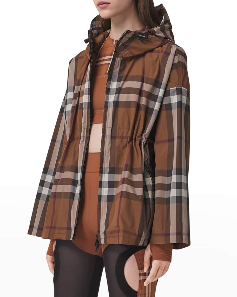 Burberry Check Hooded Jacket | Neiman Marcus