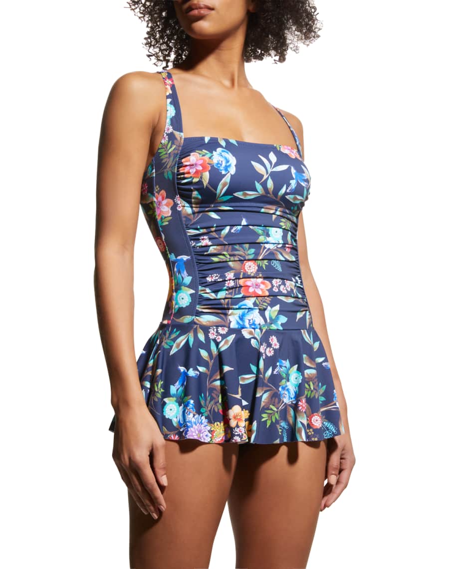 Johnny Was Ardana Skirted One Piece Swimsuit Neiman Marcus