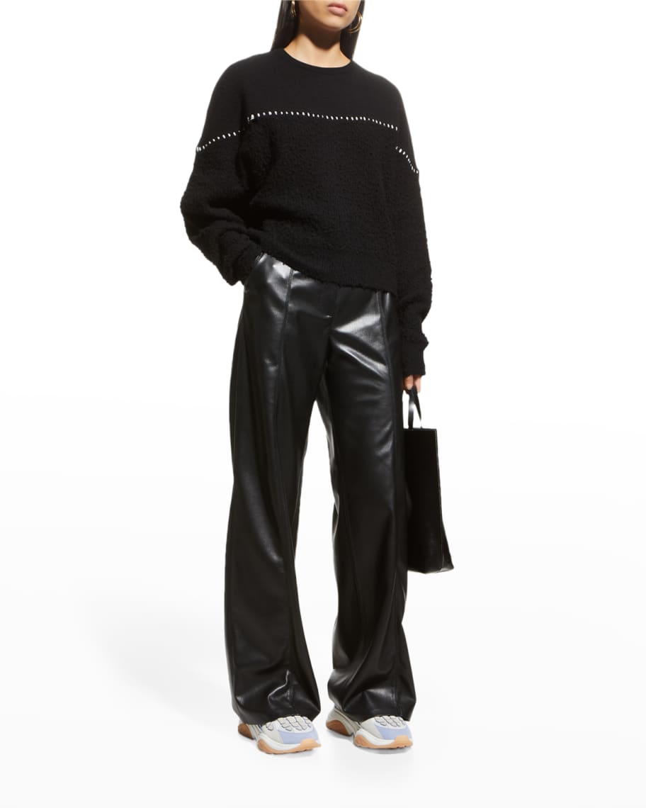 Amiri Ribbed Crew-Neck Pullover | Neiman Marcus