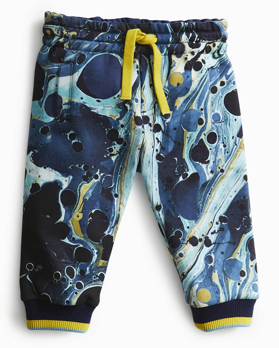 Dolce&Gabbana Boy's Marble-Print Logo Jogger Pants, Size 6M-36M ...