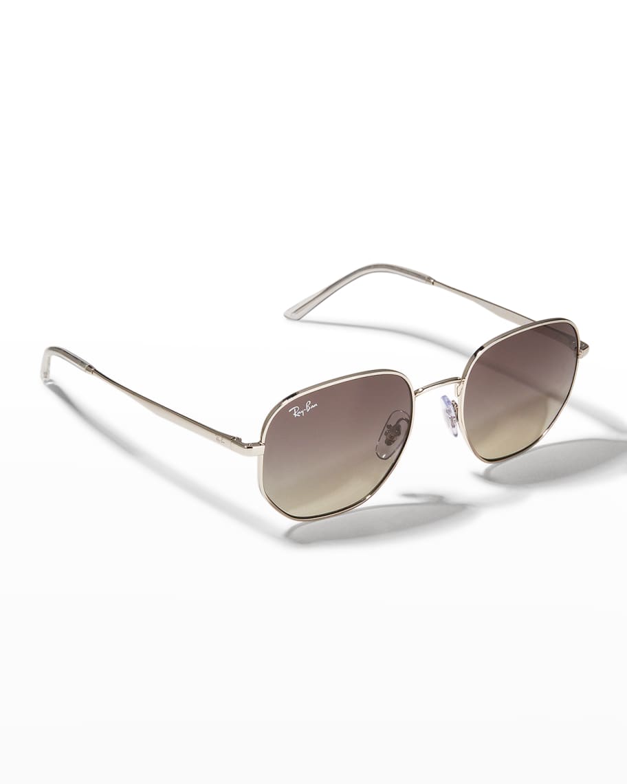 Ray-Ban Geometric Round Metal Sunglasses | Neiman Marcus