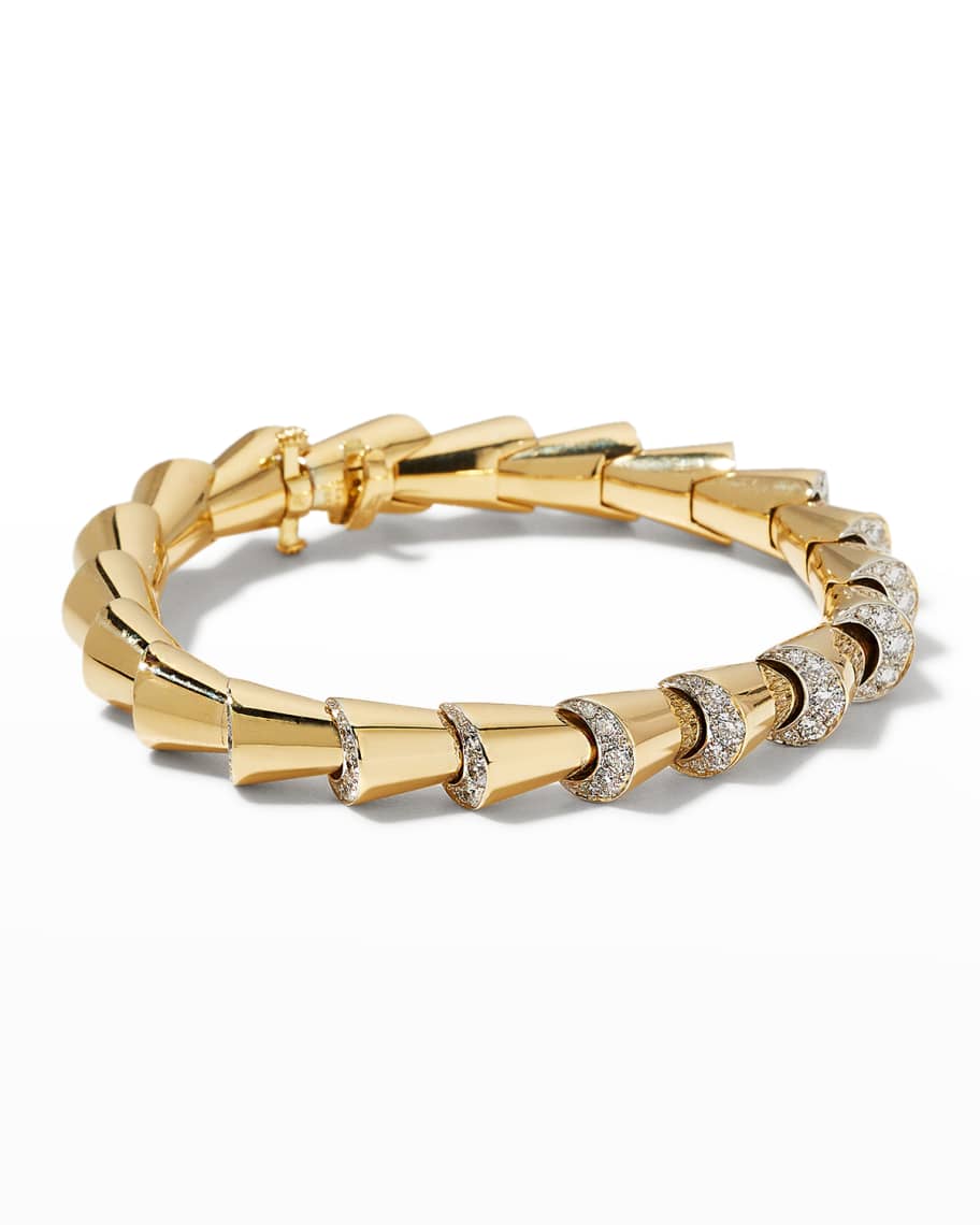 Oscar Heyman Yellow Gold and Platinum Diamond Cornucopia Tennis ...