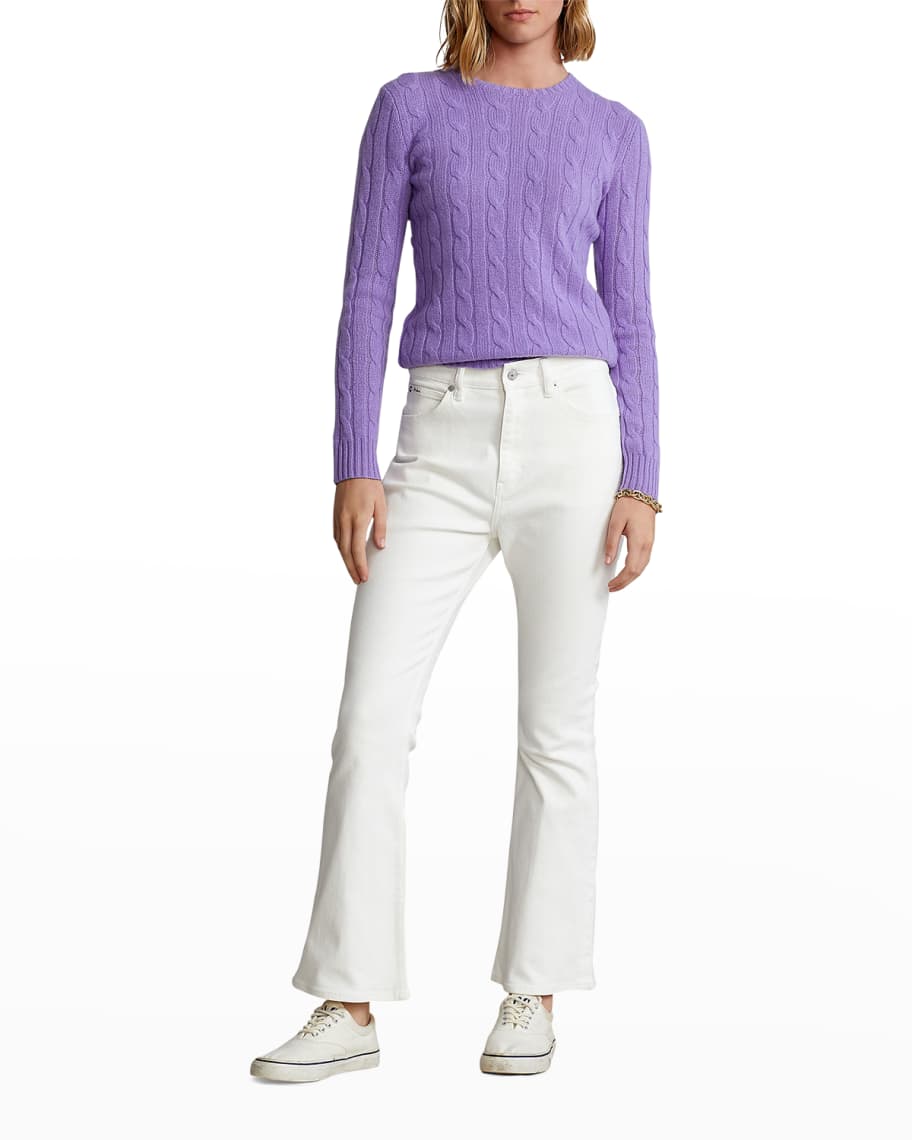 Polo Ralph Lauren Julianna Classic Cashmere Cable Sweater | Neiman Marcus