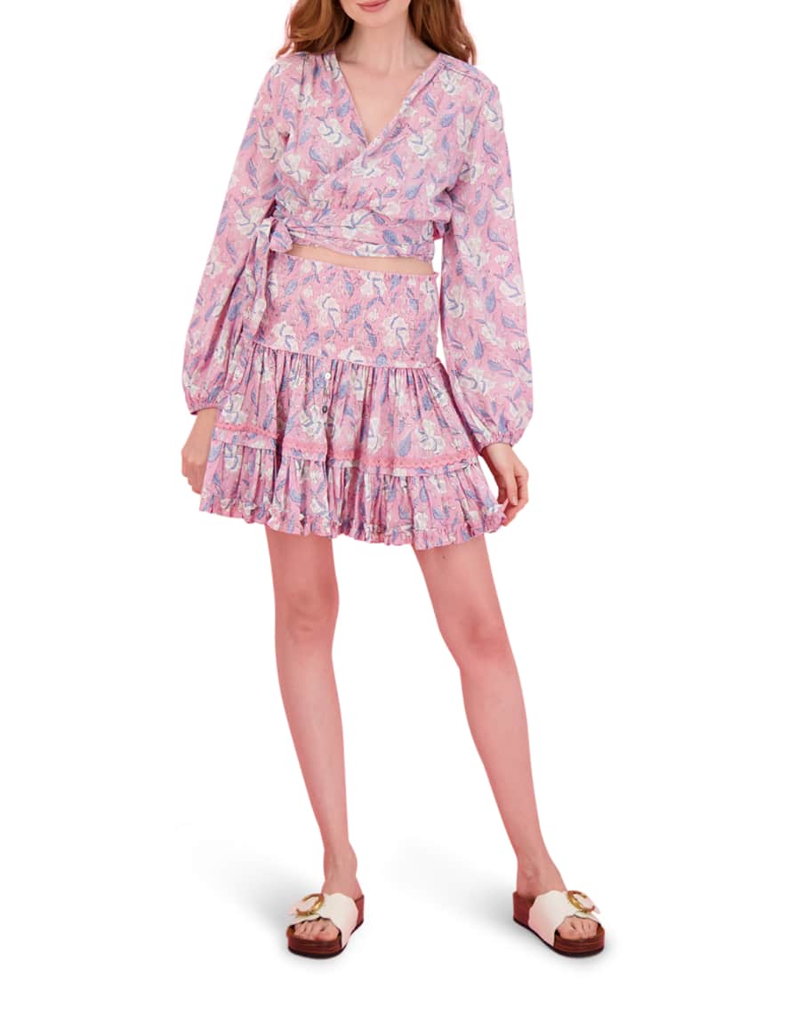 Mer St Barth Aubrey Floral Top & Skirt Two-Piece Set | Neiman Marcus