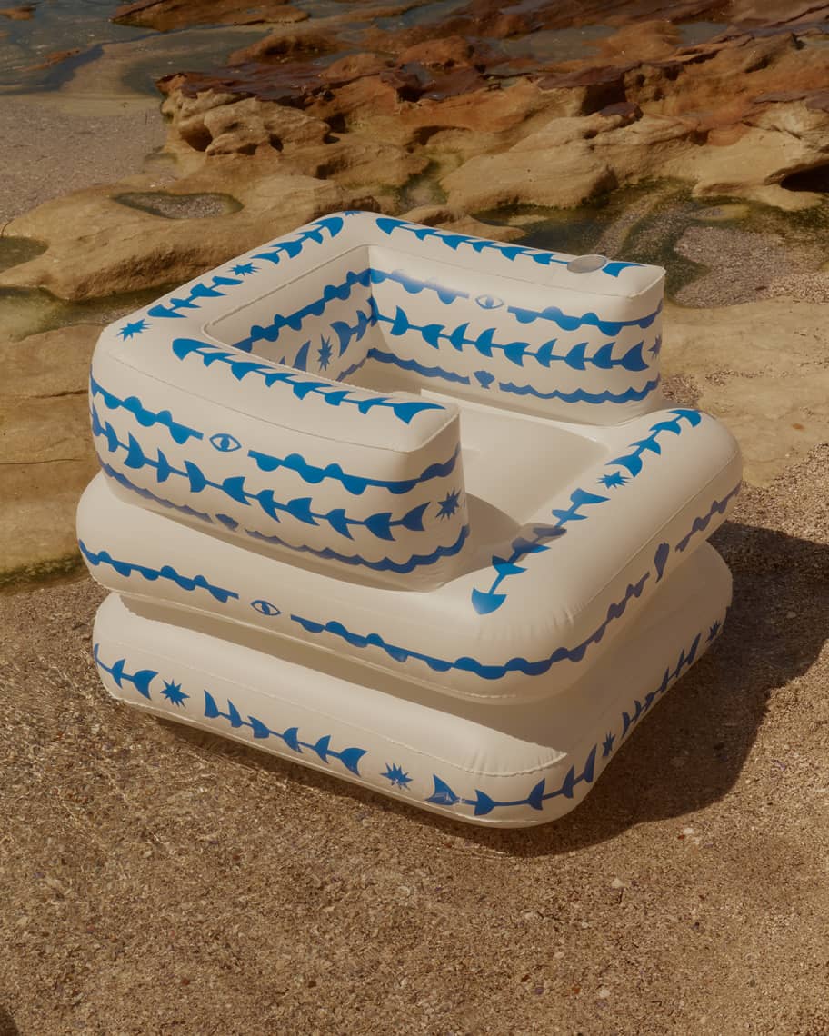 SUNNYLiFE x Daimon Downey Inflatable Lilo Pool Chair | Neiman Marcus