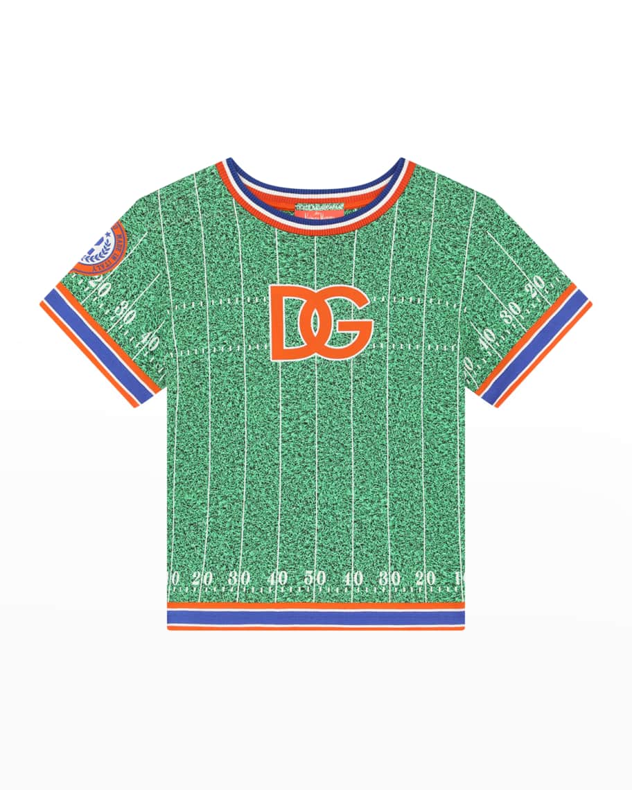 Dolce&Gabbana Kid's Football DG Logo T-Shirt, Size 8-12 | Neiman Marcus