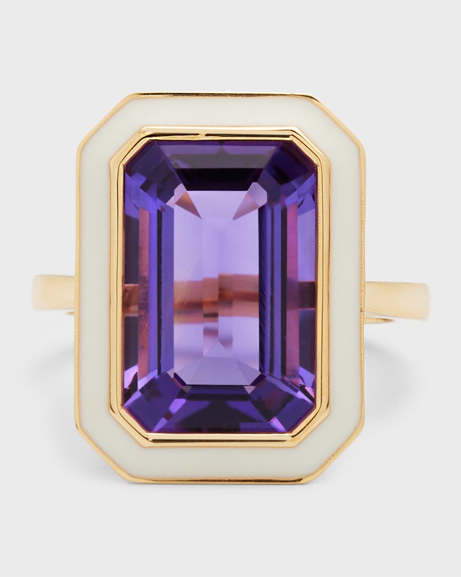 Goshwara 18K Yellow Gold Amethyst Queen Ring | Neiman Marcus