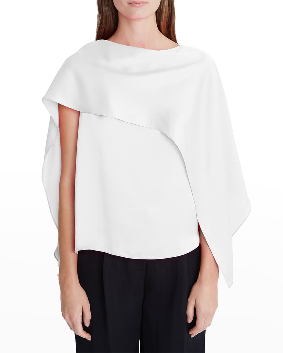 Halston Dahlia Asymmetrical Draped Top | Neiman Marcus