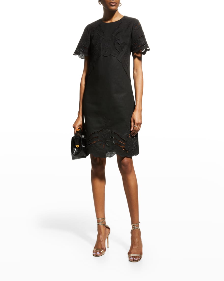 Kobi Halperin Lisa Lace-Inset Tiered Dress | Neiman Marcus
