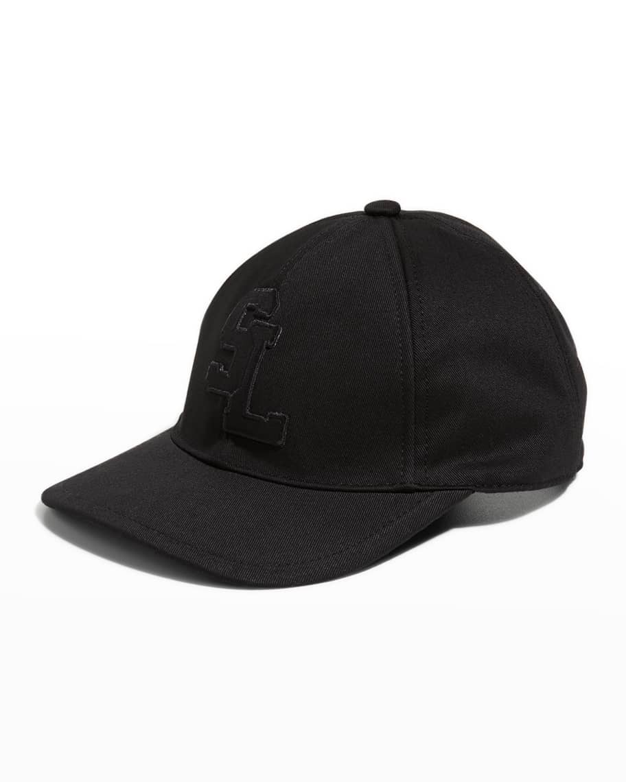 Saint Laurent SL Logo Denim Baseball Hat | Neiman Marcus