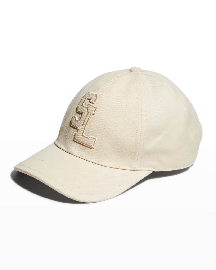 Saint Laurent SL Logo Denim Baseball Hat | Neiman Marcus