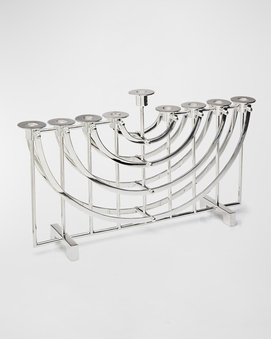 Ricci Silversmith Nickel Hanukkah Menorah | Neiman Marcus