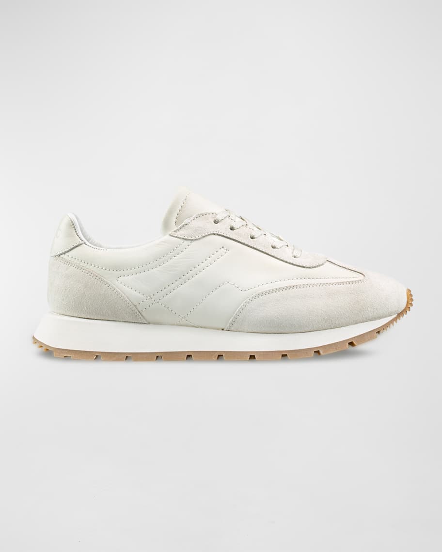 Koio Retro Runner Mixed Leather Sneakers | Neiman Marcus