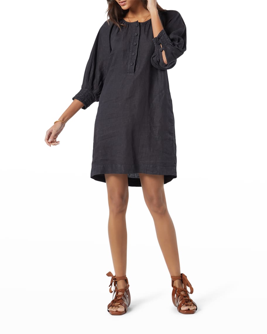 Joie Landra 3/4 Sleeve Linen Dress | Neiman Marcus
