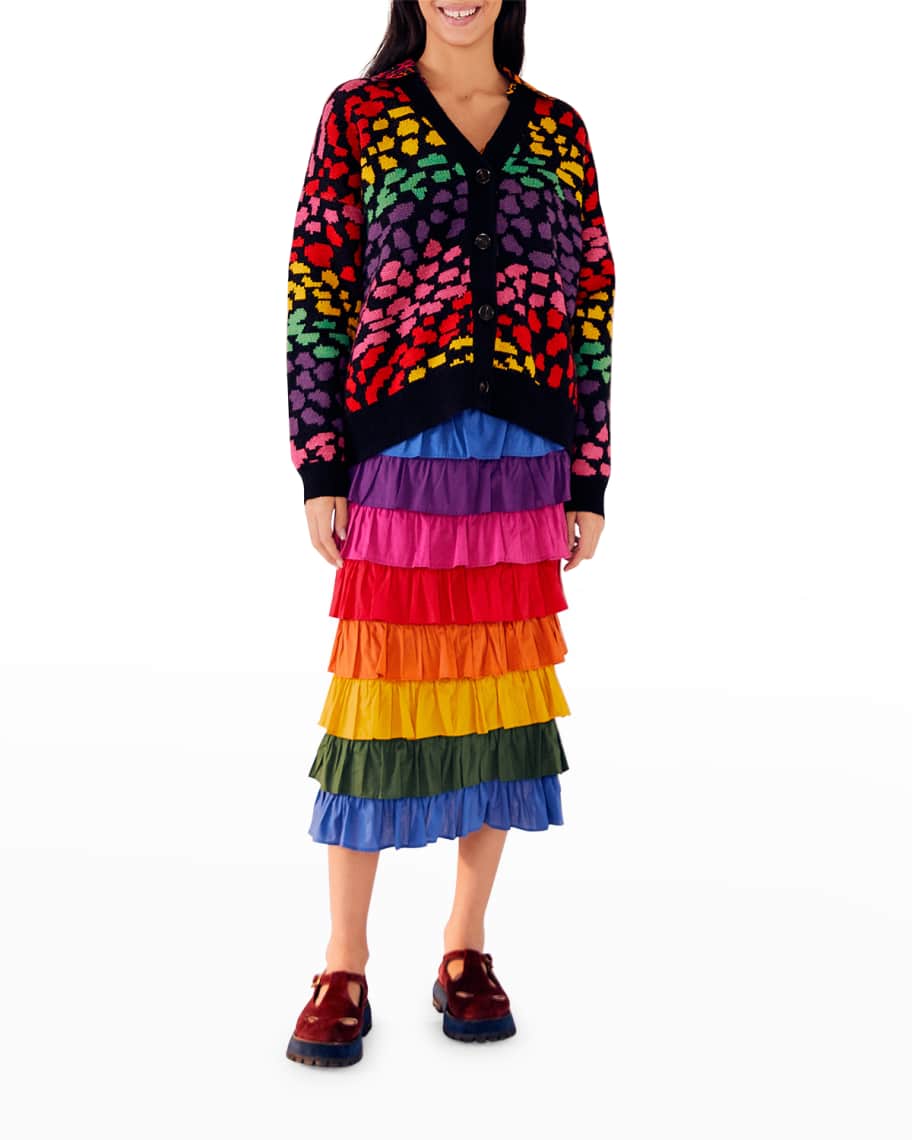 Farm Rio Rainbow Leopards Cardigan | Neiman Marcus