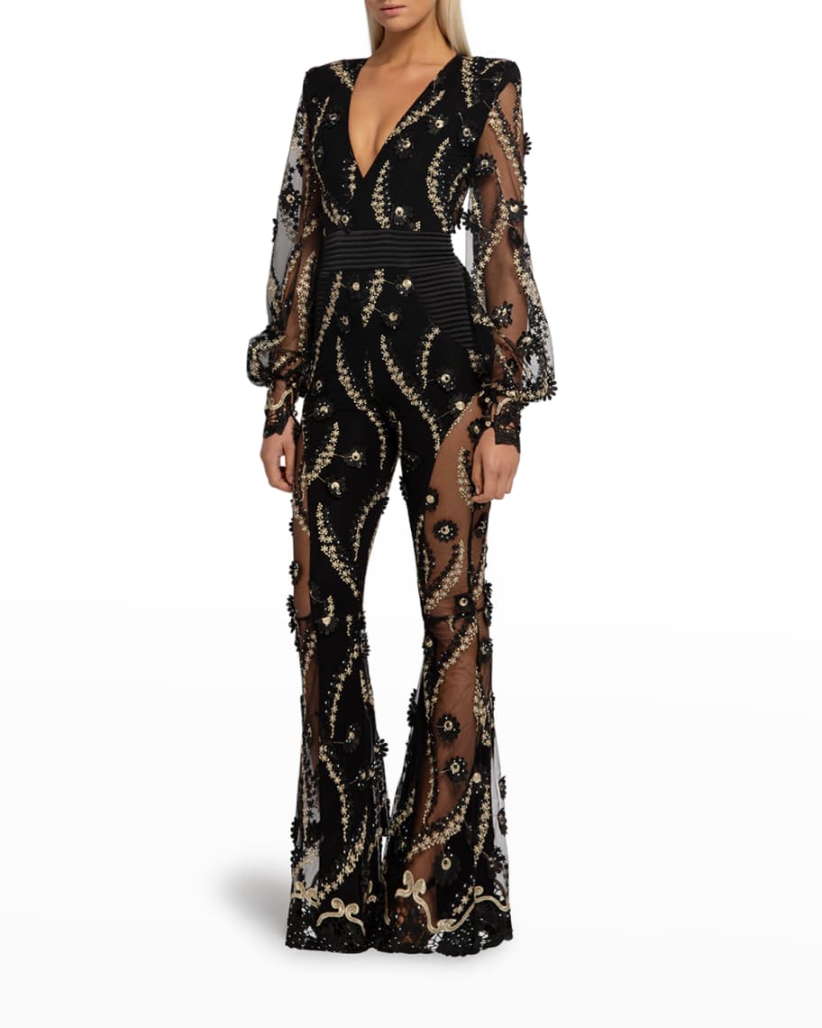 ZHIVAGO White Rabbit Embellished Jumpsuit | Neiman Marcus