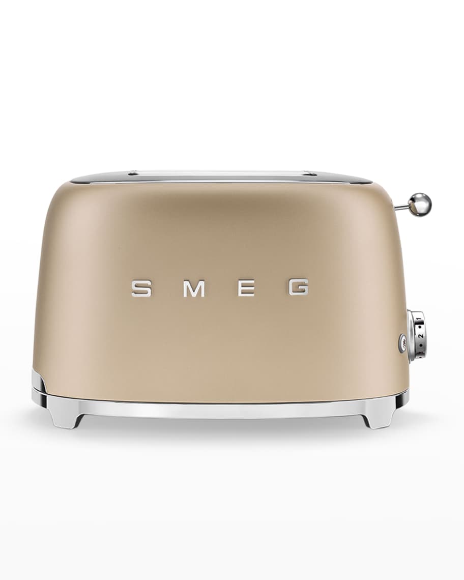 Smeg Two-Slice Toaster, Matte Champagne | Neiman Marcus