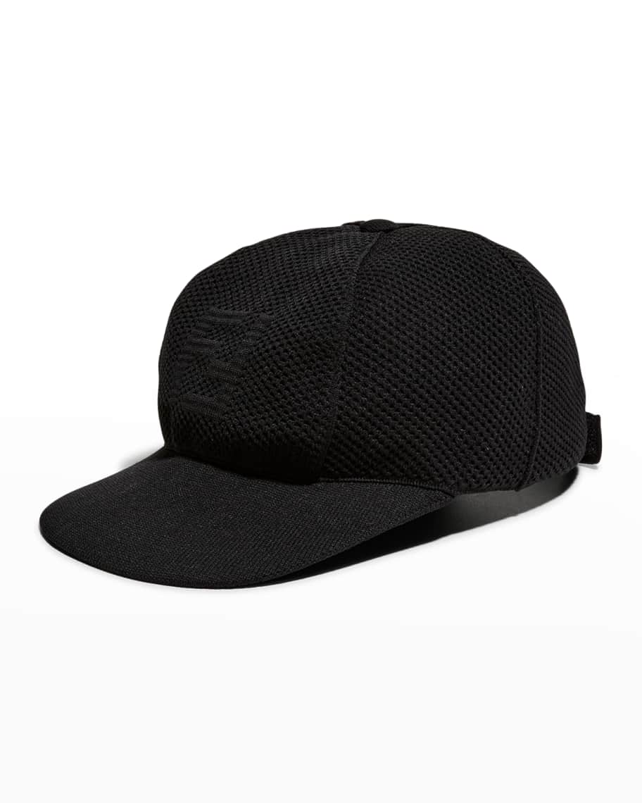 Fendi Men's FF-Logo Tonal Knit Baseball Cap | Neiman Marcus