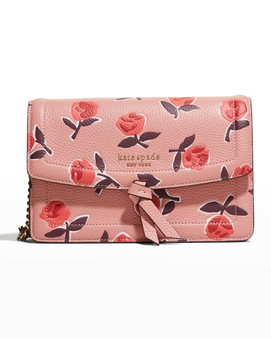 kate spade new york knott ditsy rose leather crossbody bag | Neiman Marcus