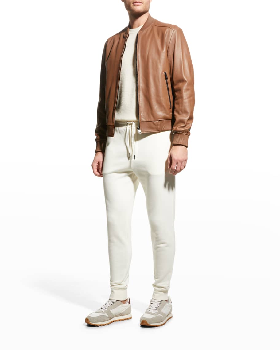 BOSS Men's Lambskin Zip Jacket | Neiman Marcus