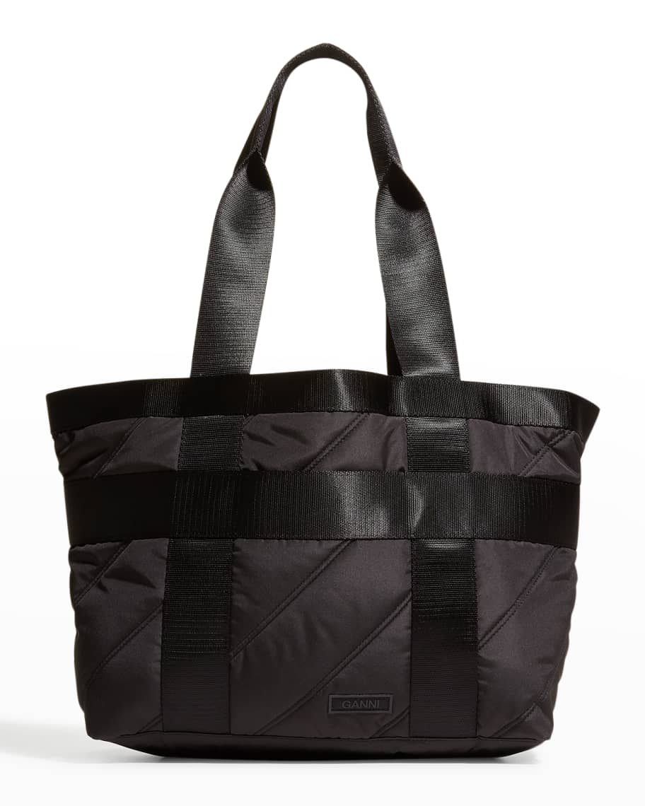 Ganni Quilted Recyled Tech Tote Bag | Neiman Marcus
