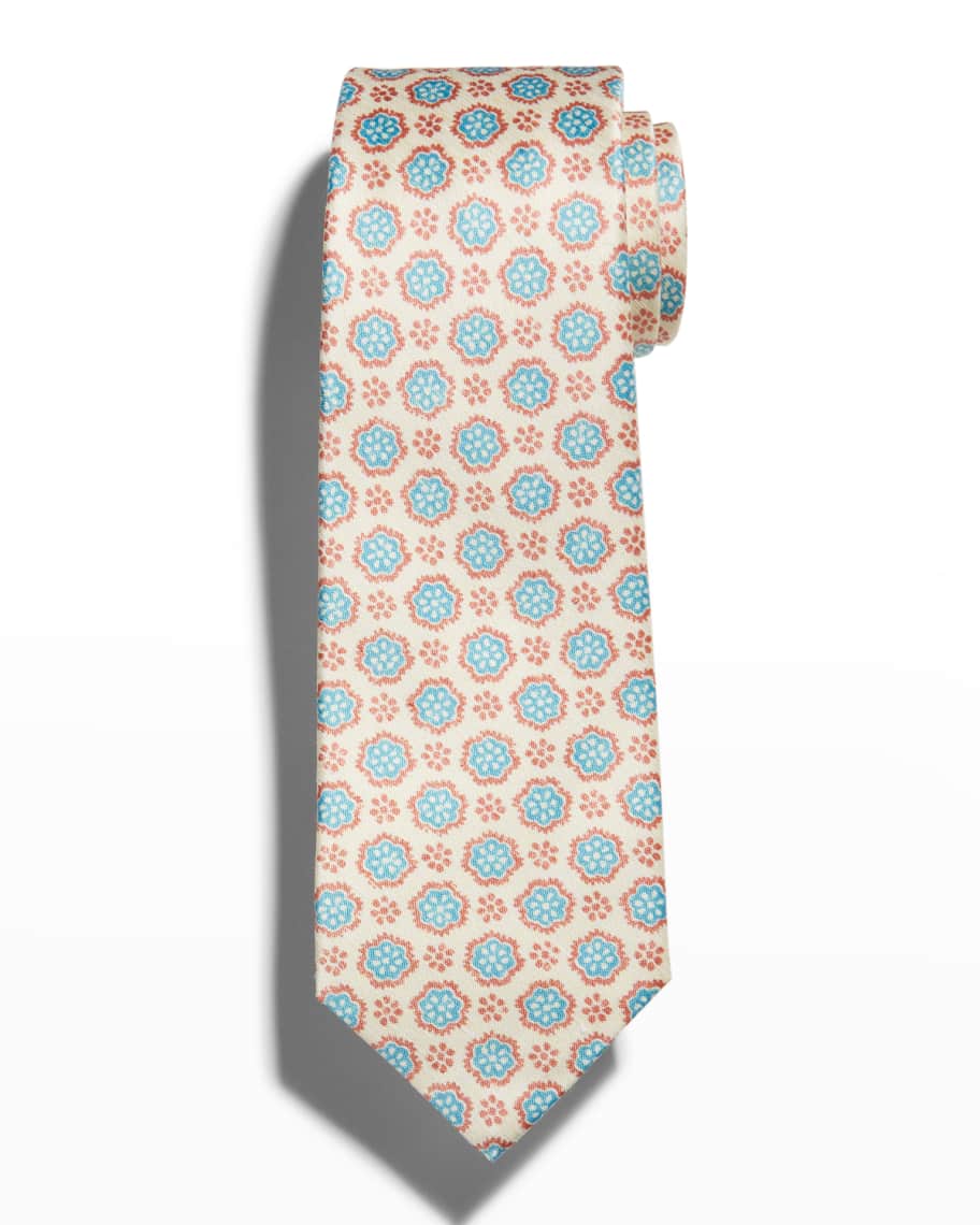 Kiton Men's Flower Cluster Silk Tie | Neiman Marcus