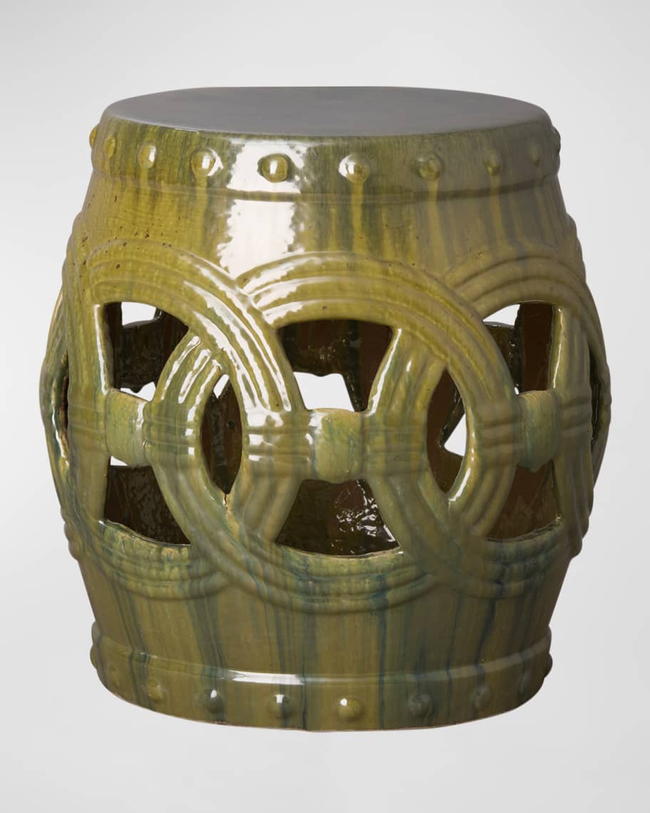 Emissary Trading Eternity Large 21" Garden Stool/Table, Tea Green ...