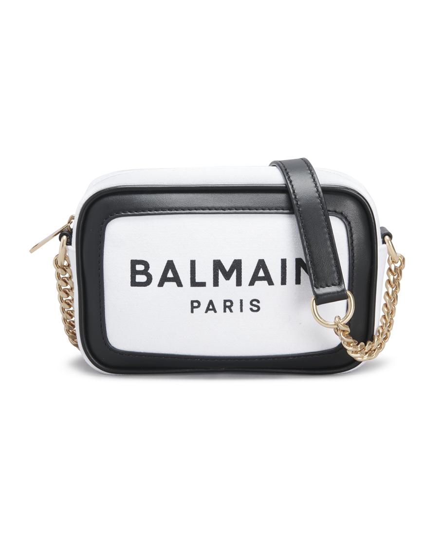 Balmain B Army Logo Canvas Camera Crossbody Bag | Neiman Marcus