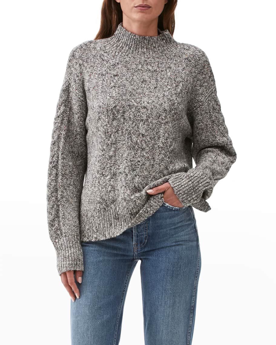 Michael Stars Turtleneck Cable-Knit Sweater | Neiman Marcus